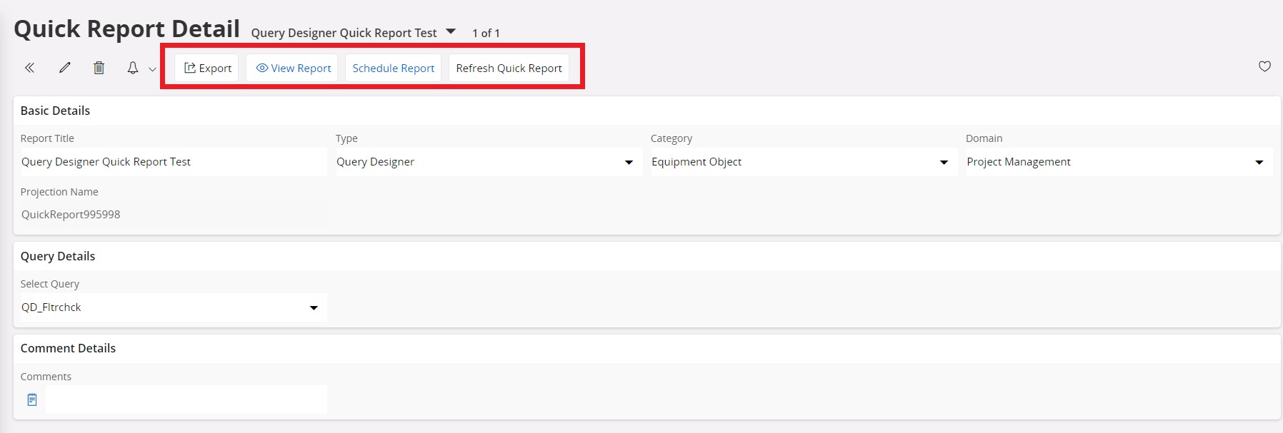 Query Designer Quick Reports - Technical Documentation For IFS Cloud
